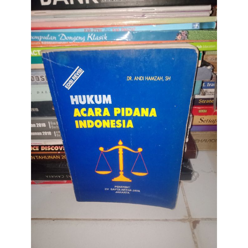 Jual BUKU ASLI HUKUM ACARA PIDANA INDONESIA EDISI REVISI ANDI HAMZAH | Shopee Indonesia