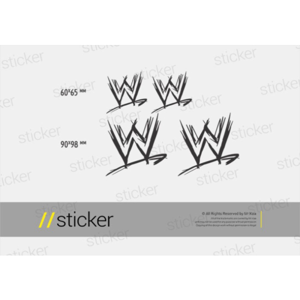 Jual Promo WWE World Wrestling Entertainment - Cutting Sticker Stiker ...