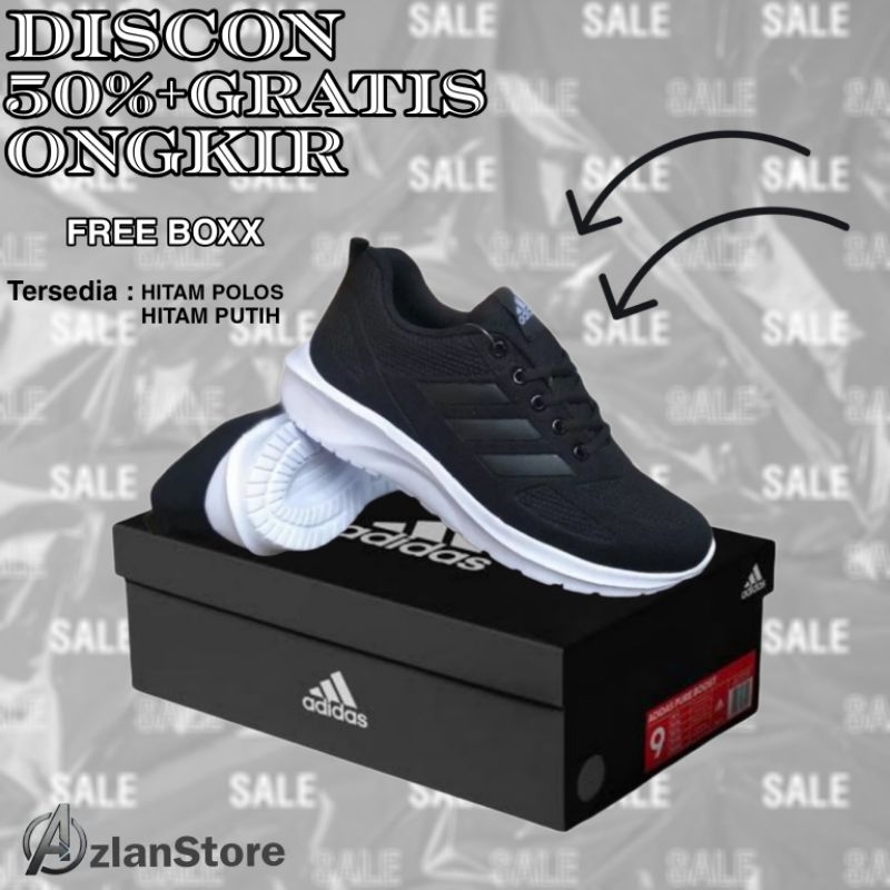 Jual Sepatu Sekolah Hitam Putih - Hitam Polos Pria/Wanita Sepatu Kerja ...