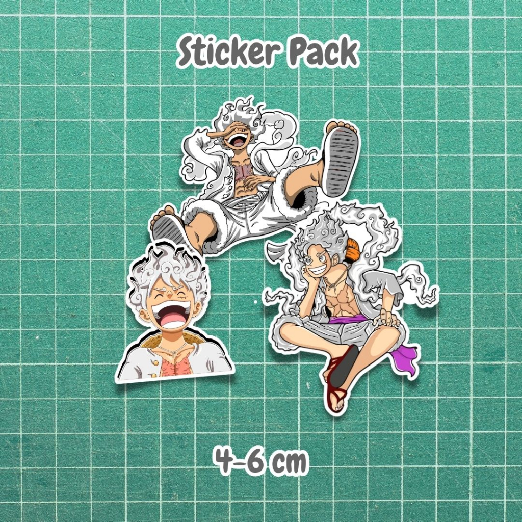 Jual Sticker Pack Anime Luffy Gear 5 One Piece | Shopee Indonesia
