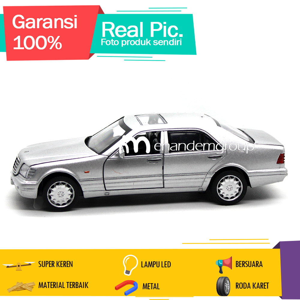 Jual Diecast Miniatur Mainan Mobil Klasik Metal Mercedes Benz S W140 ...