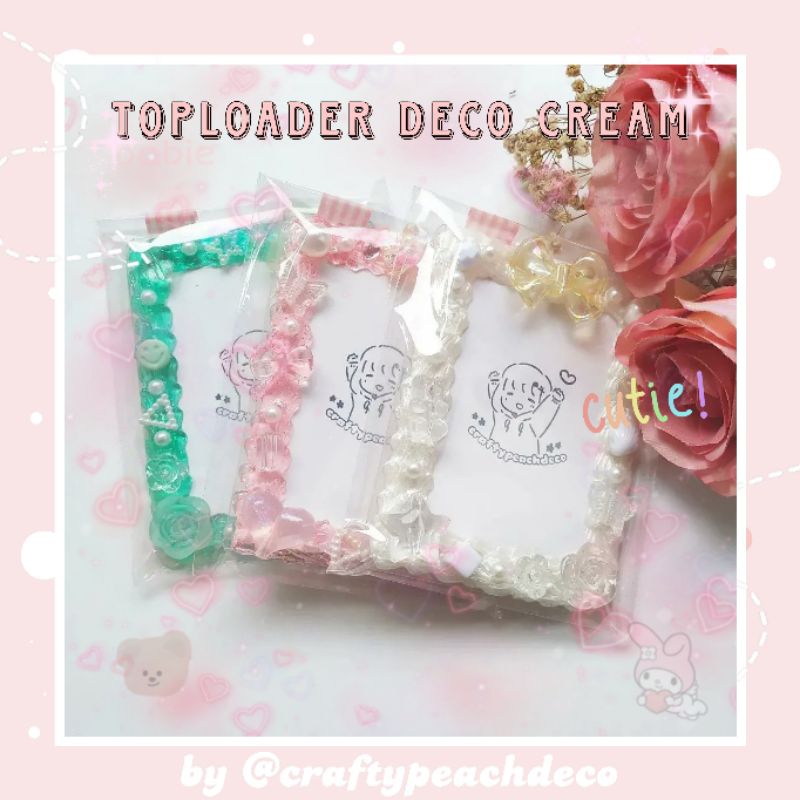 Jual Toploader Deco Cream Resin Clay Cabochon Green Pink White ...