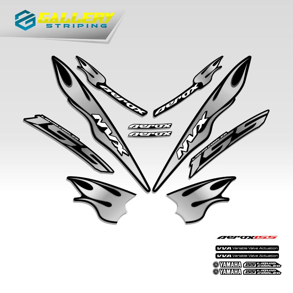 Jual Striping Aerox 155 Old V1 A12 Motif Api Tribal Fire Stiker Yamaha ...