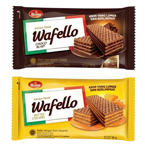 Jual Wafello Wafer Choco Blast dan Caramel 37gr - 1 dus isi 60 pcs ...