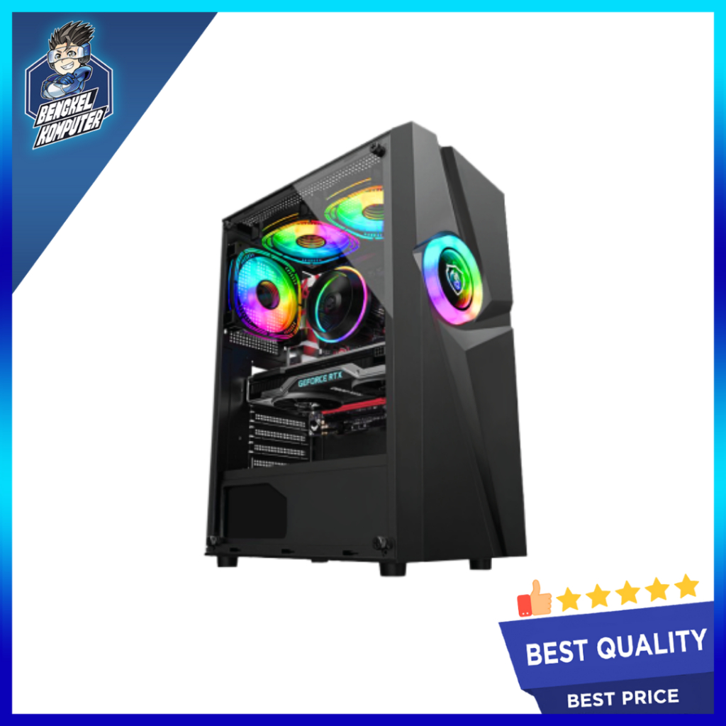 Jual CASING PC VURRION SHURIKEN INCLUDE 1 FAN RGB | Shopee Indonesia