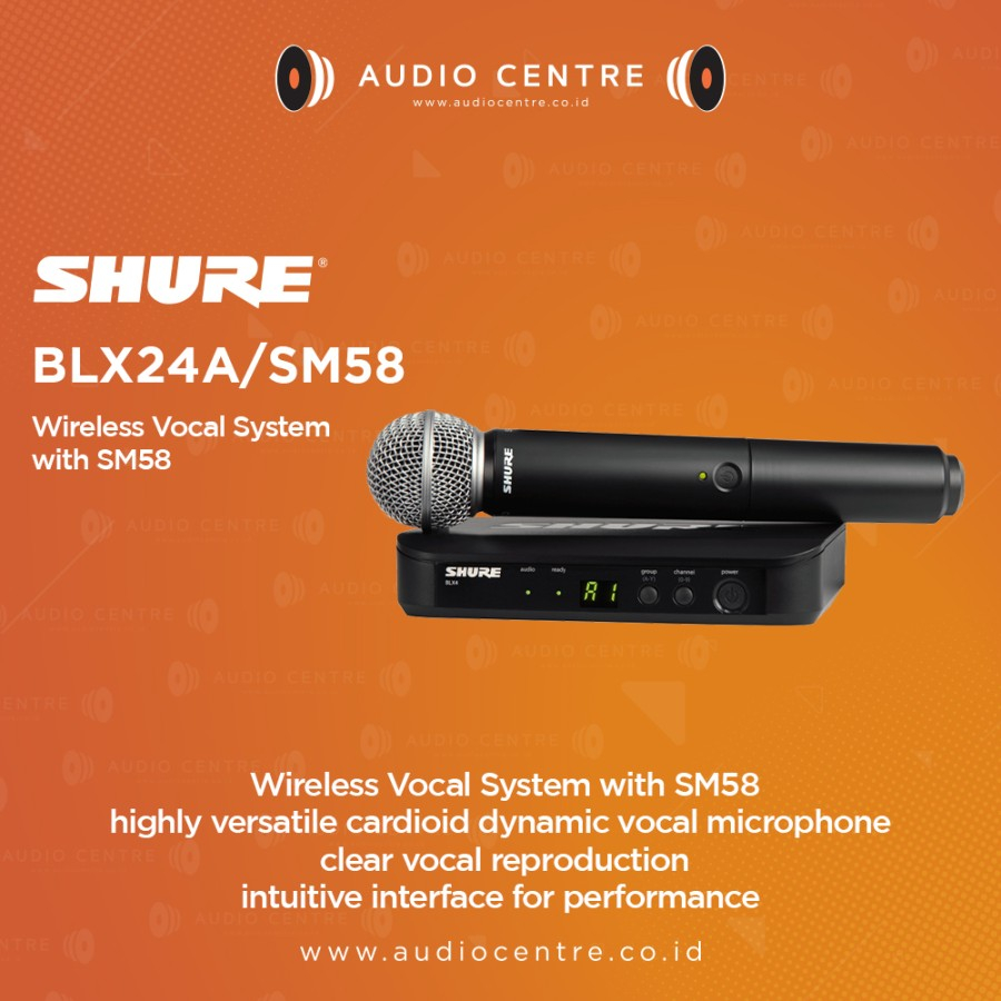 Jual Shure BLX24/SM58 BLX24 SM58 Wireless Microphone | Shopee Indonesia