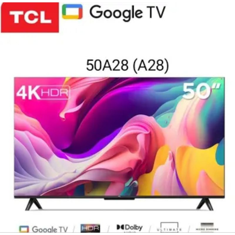 Jual TCL 50A28 - 50 inch Google TV - 4K UHD - HDR 10 + Micro Dimming - Dolby Audio - Google ...