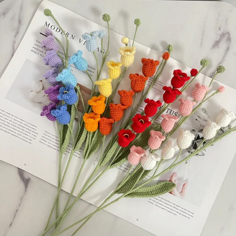 Jual Bunga bakung rajut/ lily of the valley/ bunga imitasi/ dekorasi ...