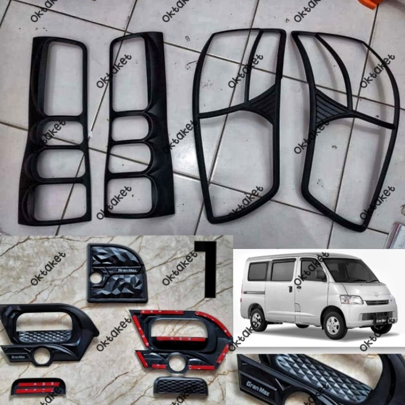 Jual paket lengkap Granmax Grand max Hitam & Chrome garnish depan ...