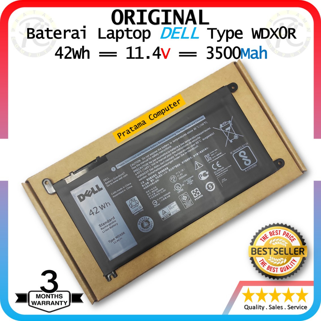 Jual ORIGINAL - Baterai Laptop Dell Inspiron 14-7460 Series Type WDXOR ...