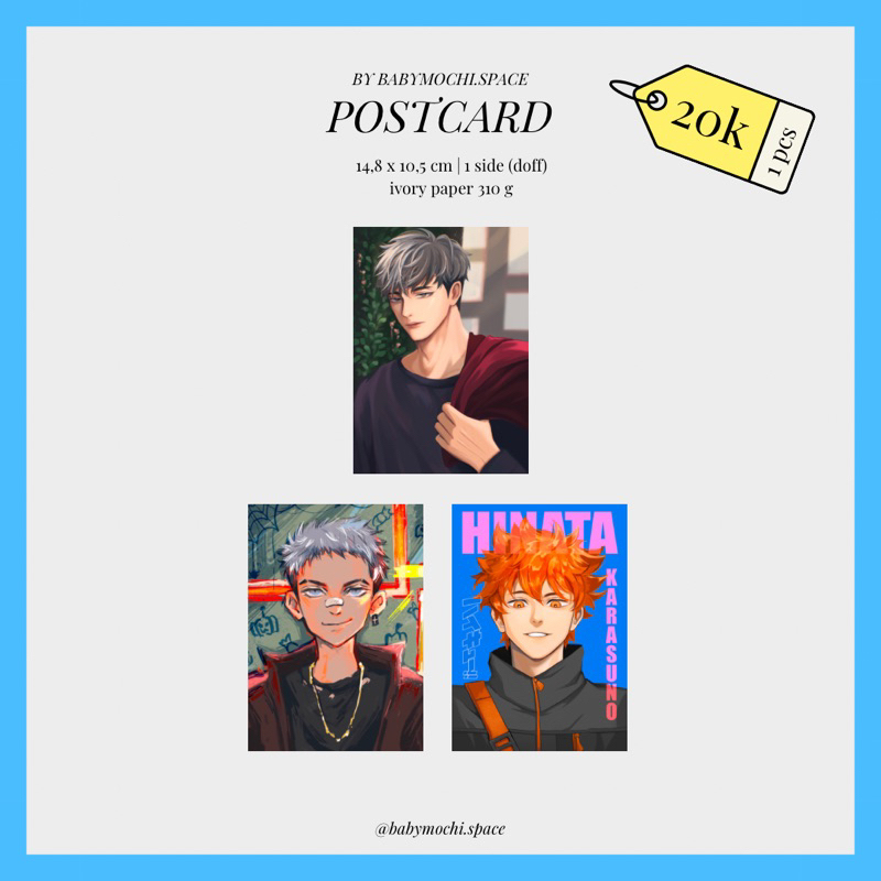Jual Posca postcard haikyuu tokrev tokyo revengers osamu hinata mitsuya ...