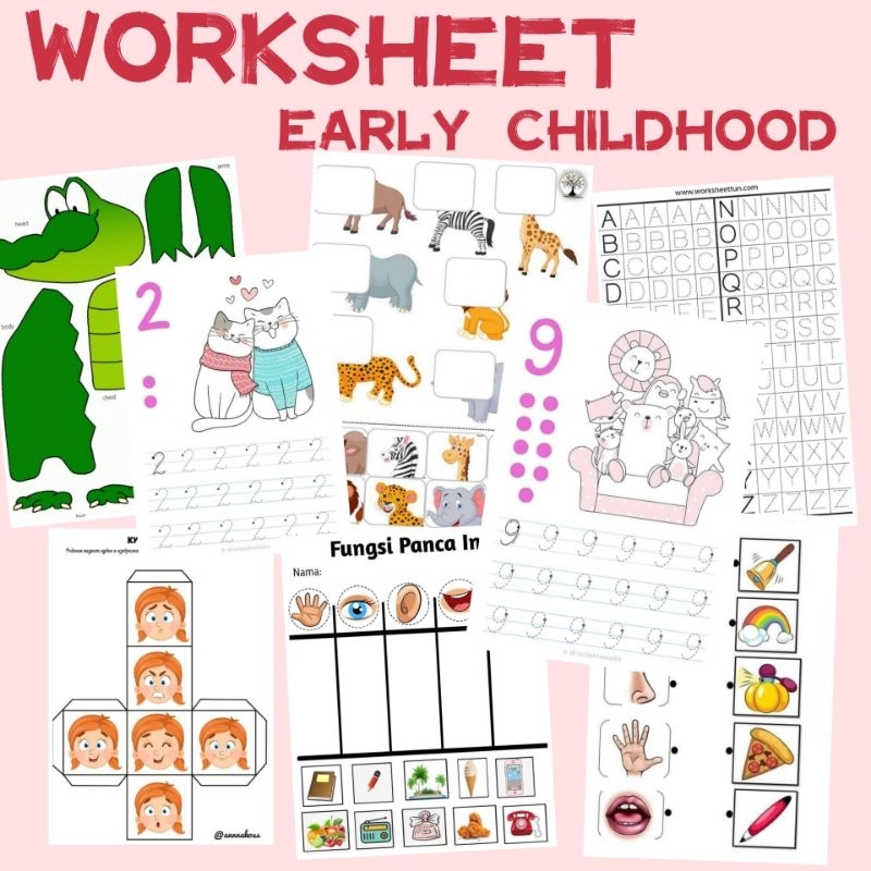 Jual Lembar Kerja Anak / Worksheet PAUD TK 2-6 th / Printable Belajar ...
