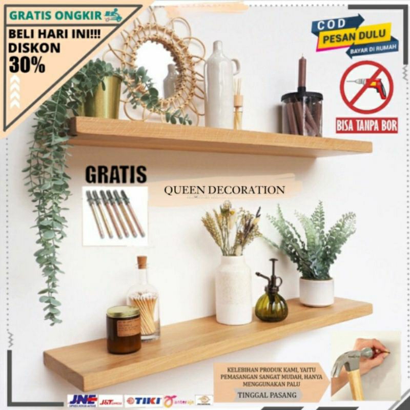 Jual Papan Rak Hiasan Ambalan Hambalan Tempat penyimpanan Buku Bunga ...