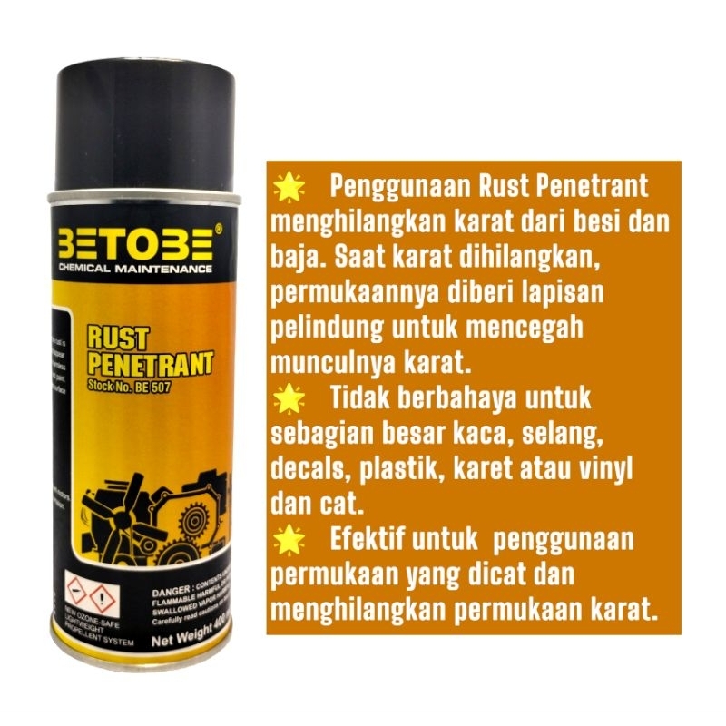 Jual BETOBE Rust Penetrant 400ml | Shopee Indonesia