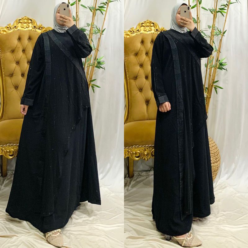 Jual RF-GAMIS ABAYA HITAM ZETBLACK | Shopee Indonesia