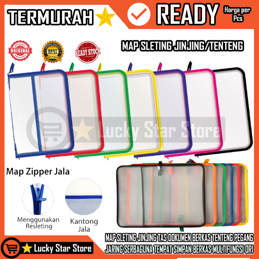 Jual Map Jaring Resleting Zipper Plastik Bag Arsip Dokumen File ...