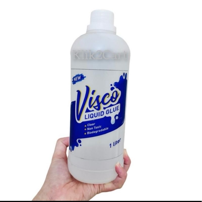 Jual visco liquid clear glue 1 liter / lem cair / lem mirip povinal ...