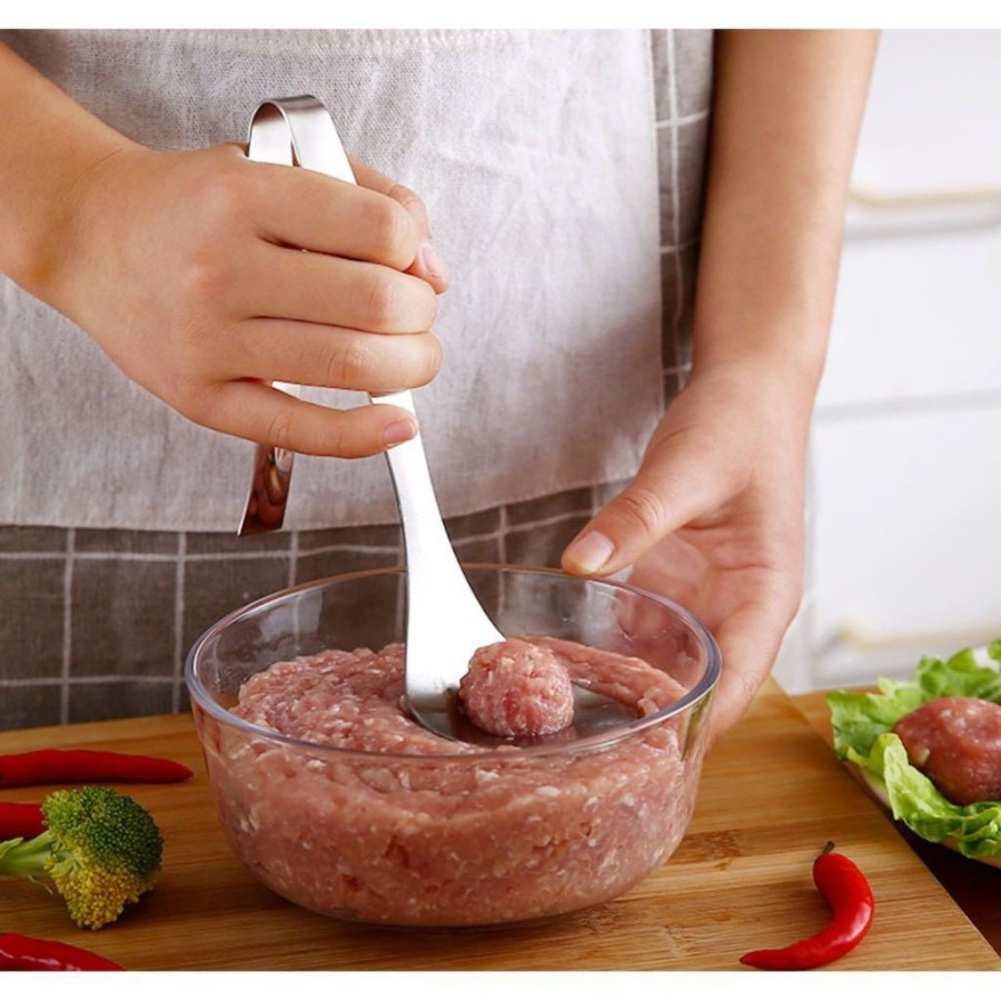 Jual JUMBO Cetakan Bakso Besar 20 CM Bahan STAINLESS Anti Lengket ...