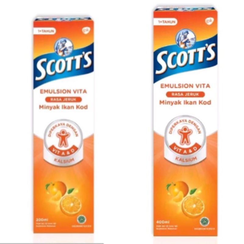 Jual Scotts Emulsion Vita Rasa Jeruk dengan Vitamin A dan D + Kalsium ...