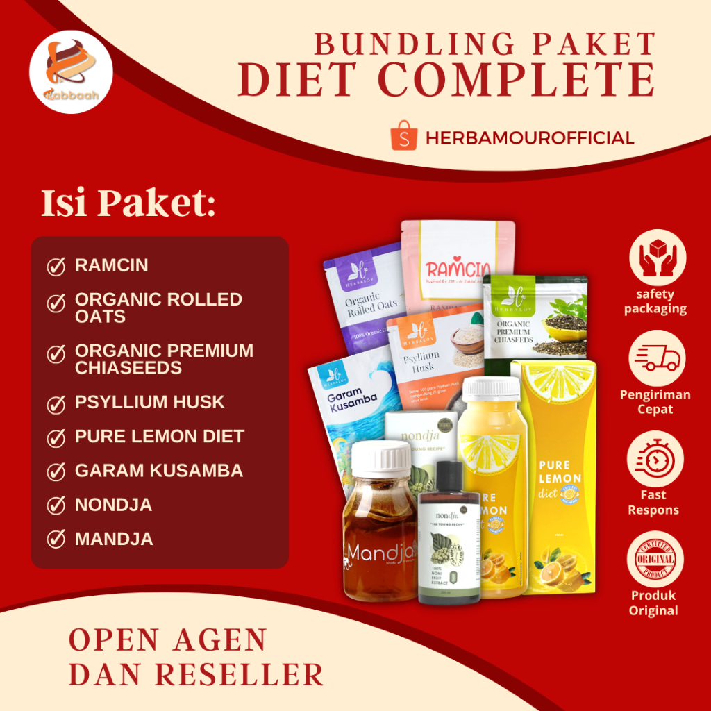 Jual HERBAMOUR SHOP - HERBALOV PAKET DIET DBH COMPLET | Shopee Indonesia
