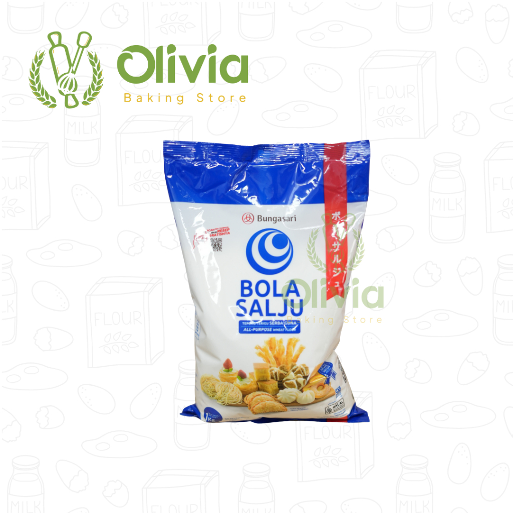 Jual BUNGASARI Bola Salju Tepung Terigu Serba Guna 1KG | Shopee Indonesia
