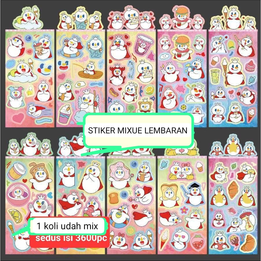 Jual Sticker Mixue Lembaran Isi 1 Lembar | Shopee Indonesia