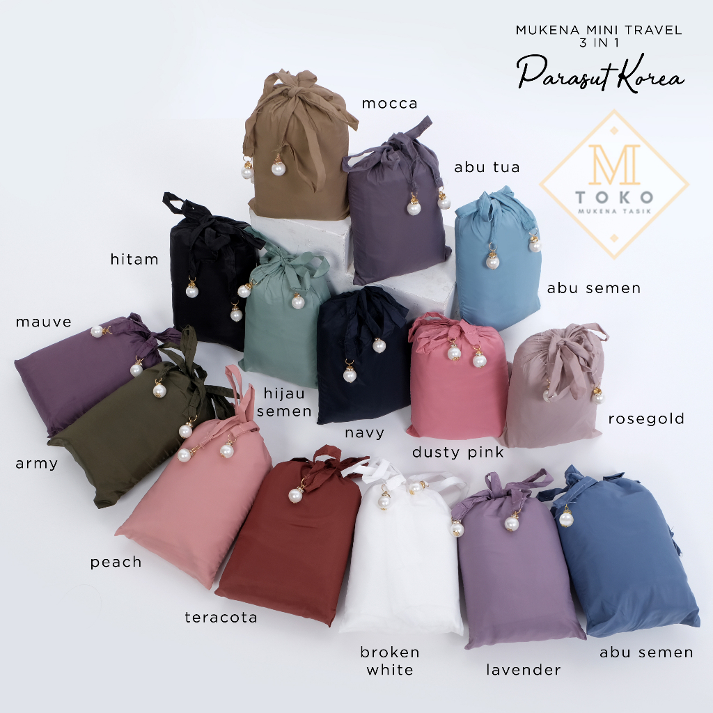 Jual TOKO MUKENA TASIK - MUKENA MINI TRAVEL 3IN1 DEWASA PARASUT KOREA ...