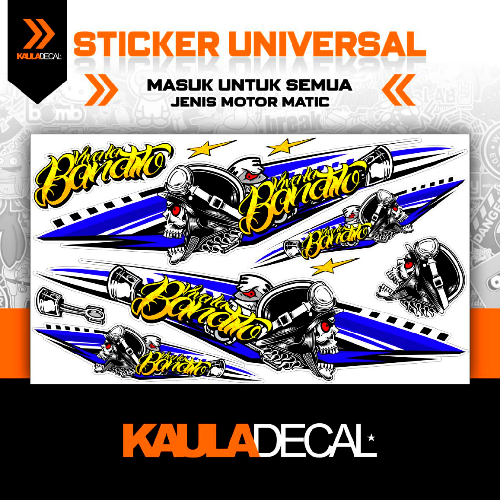 Jual STIKER STRIPING MOTOR ALL MATIC MOTIF 138 / UNIVERSAL MATIC ...