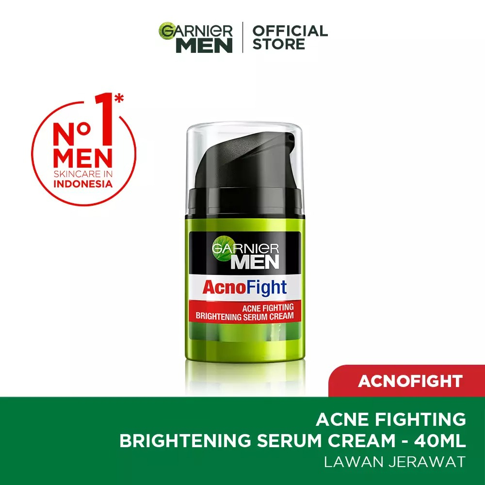 Jual Garnier Men Acno Fight Whitening Serum Cream 40ml | Shopee Indonesia