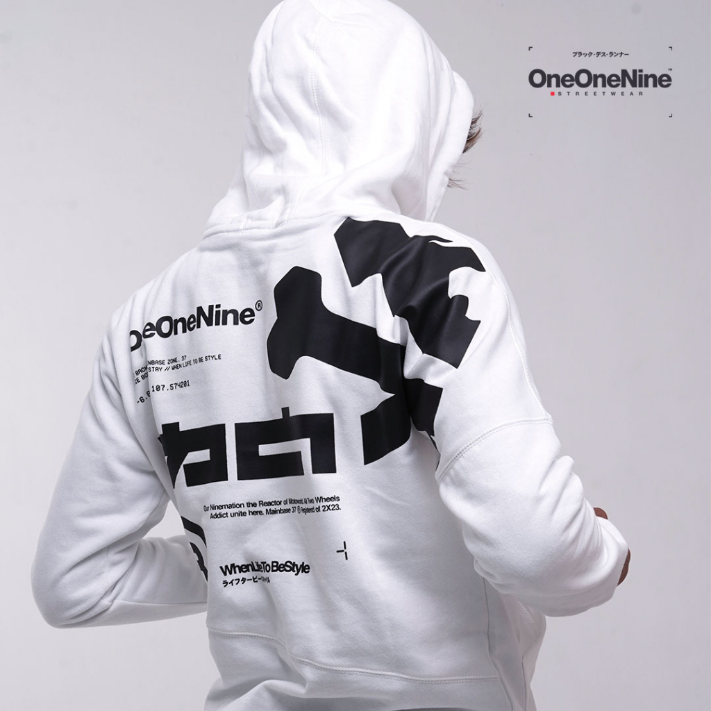 Jual KSR ONEONENINE - HOODIE REACTOR WHITE SERIES | Shopee Indonesia