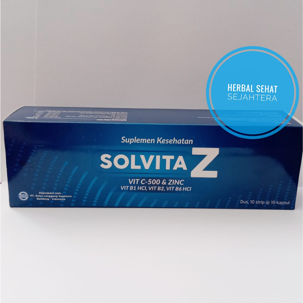 Jual SOLVITA Z VIT C dan ZINC VIT B1 HCL VIT B2 VIT B6 HCL BOX ISI 100 ...