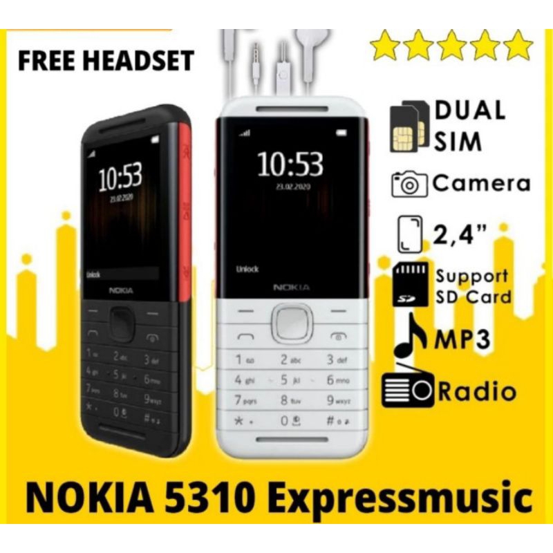 Jual Nokia 5310 Express Music 2020 Handphone hp nokia 5310 hp jadul original | Shopee Indonesia
