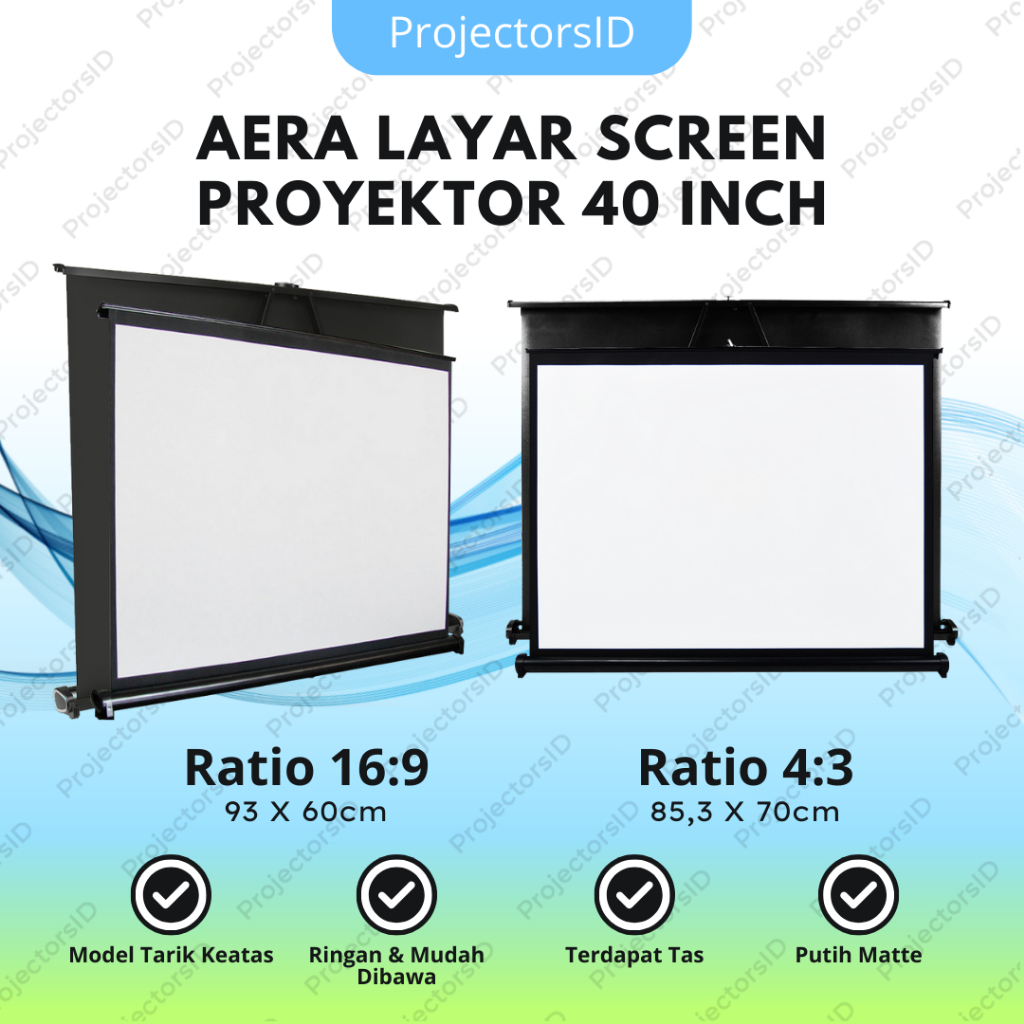 Jual Table Projector Screen Portable Folding 40 Inch | Layar Proyektor ...