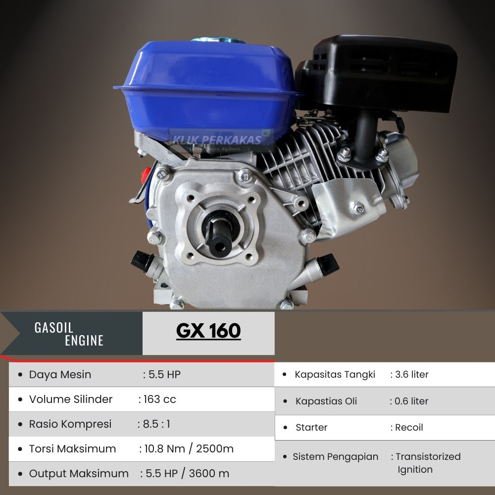 Jual Mesin Penggerak GX160 TANOSS Engine GX160 5,5 HP | Shopee Indonesia