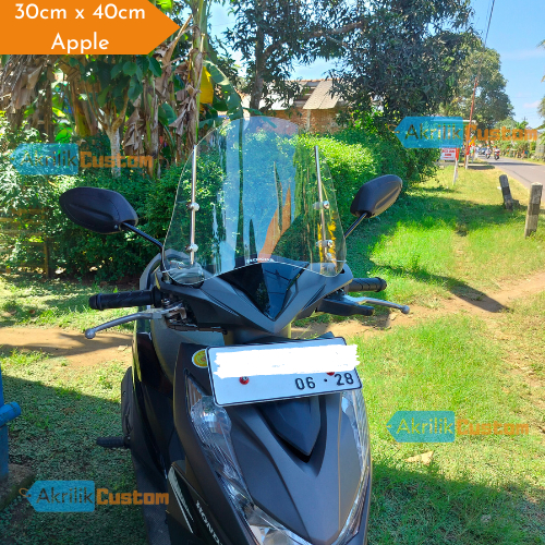 Jual Windshield Motor Universal Apple ukuran 30cm x 40cm Visor Tameng ...
