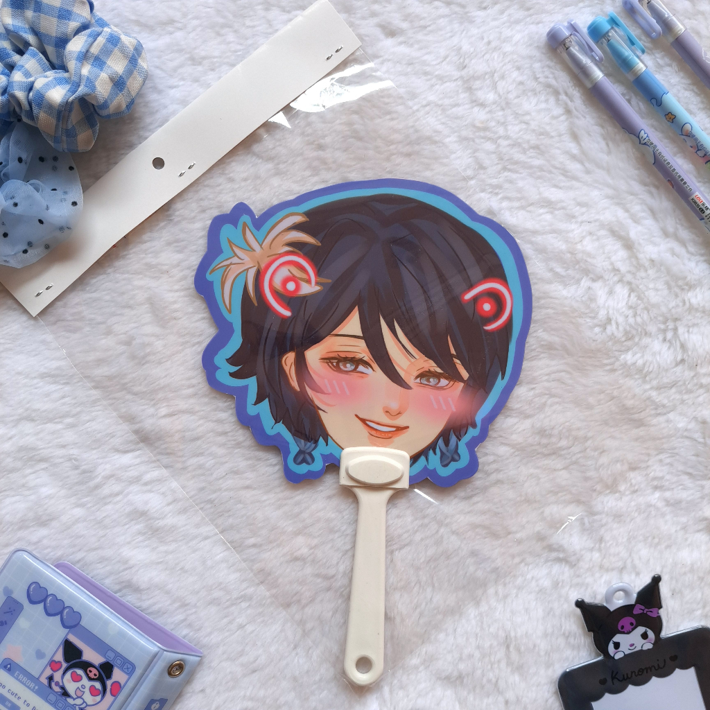 Jual hand fan JJK, TOKREV,BLUE LOCK, AOT, TRIGUN STAMPEDE, ONE PIECE ...