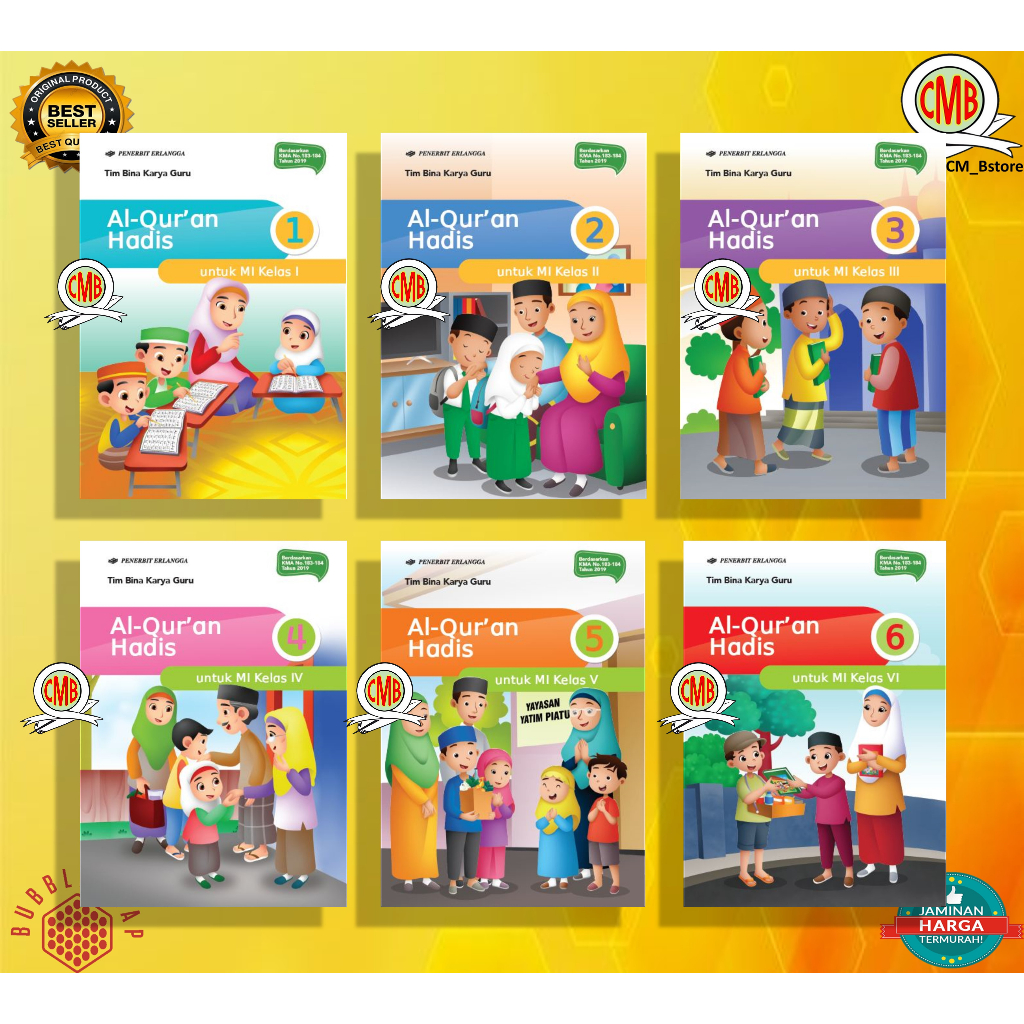 Jual [Penerbit Erlangga] Al-Quran Hadis kelas 1,2,3,4,5,6 Lulus penilaian | Shopee Indonesia