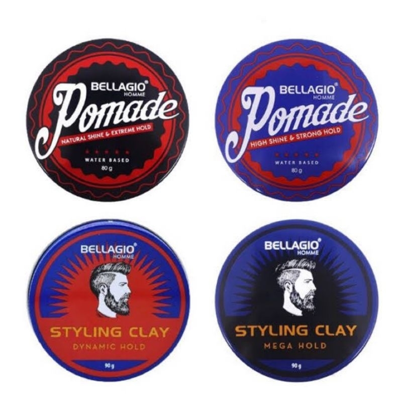 Jual BELLAGIO HOMME STYLING CLAY 90G / BELLAGIO POMADE 80G / MINYAK ...