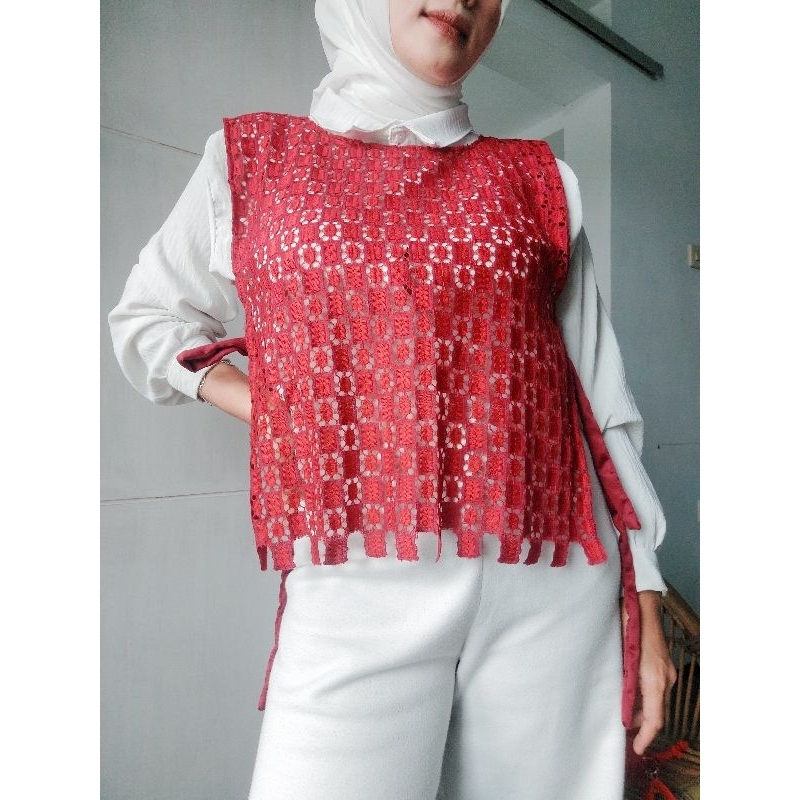 Jual DISCOUNT kanaya vest / vest vintage/ vest outer / vest wanita ...