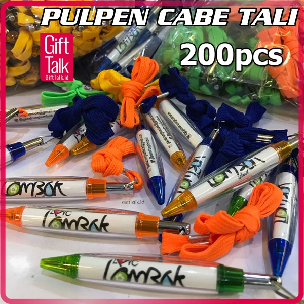 Jual Pulpen Cabe Tali Promosi bisa Custom insert stiker paper 3090C ...