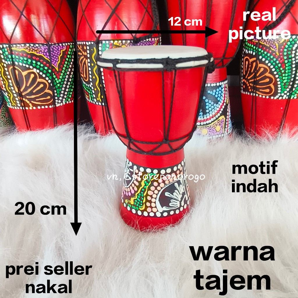 Jual JIMBE 20 CM / kendang jimbe / kendang jawa / kendang reog ...