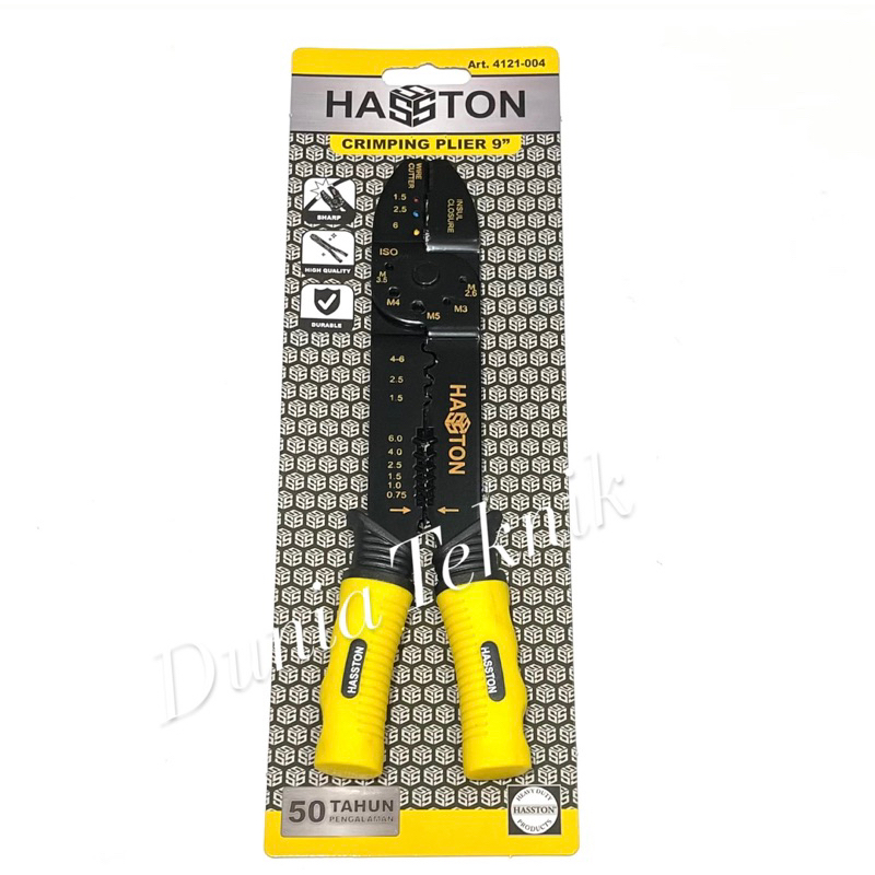 Jual HASSTON Prohex Tang Crimping Tool 9” Crimping Plier Tang Kupas ...