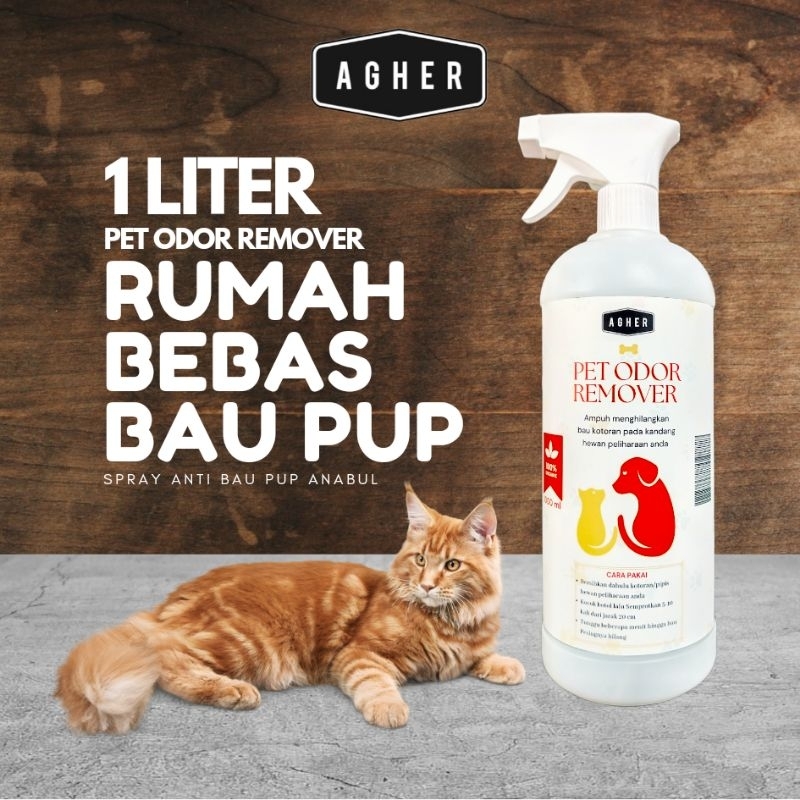 Jual Spray Penghilang Bau Kotoran Kucing 1 liter Bau Pesing Anabul ...