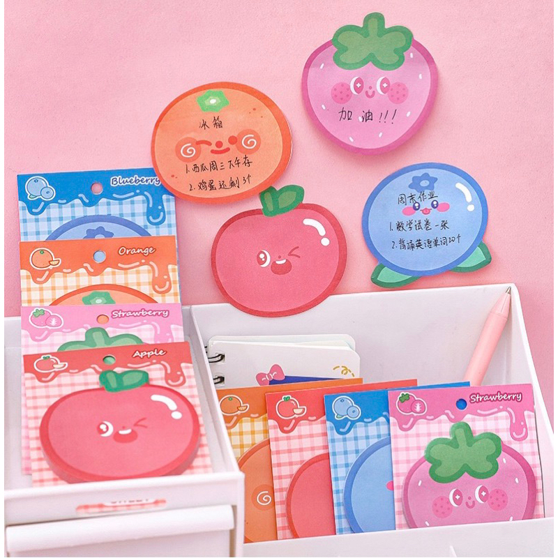 Jual AJS Sticky notes fruit buah / Sticky note lucu / memopad / notepad ...