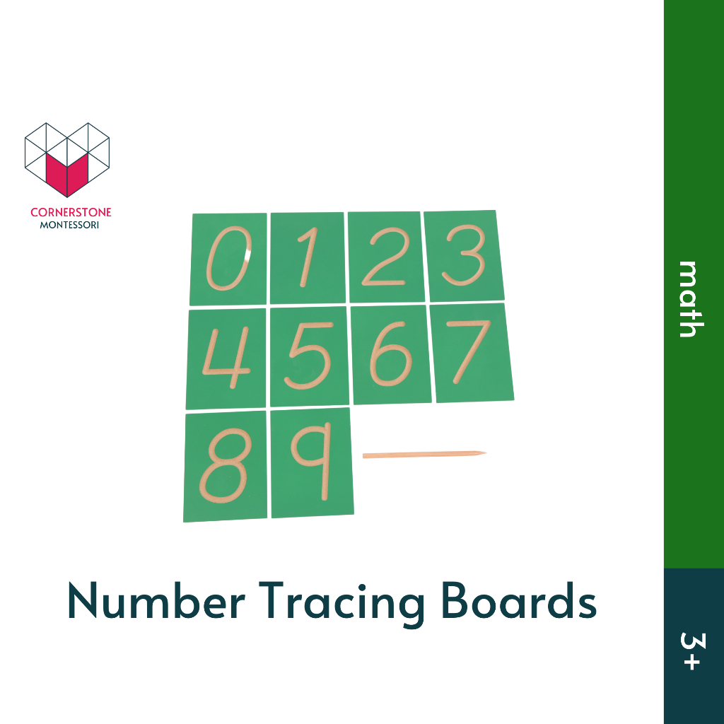 Jual Cornerstone Montessori Number Tracing Boards - Montessori Math ...