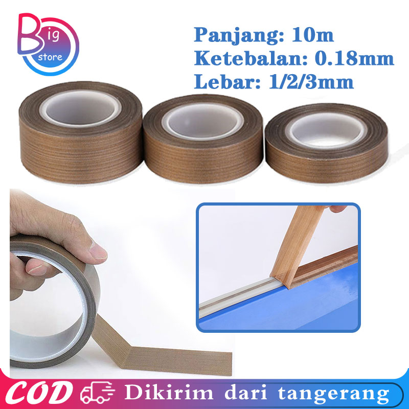 Jual 10m Teflon Tape Kain Tahan Panas 1/2/3cm Kain Kertas Teflon Mesin ...