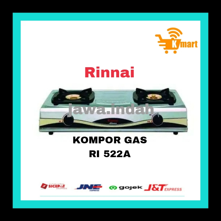 Jual Kompor gas Rinnai RI 522 A RI 522A Kompor Gas Rinnai 2 Tungku | Shopee Indonesia