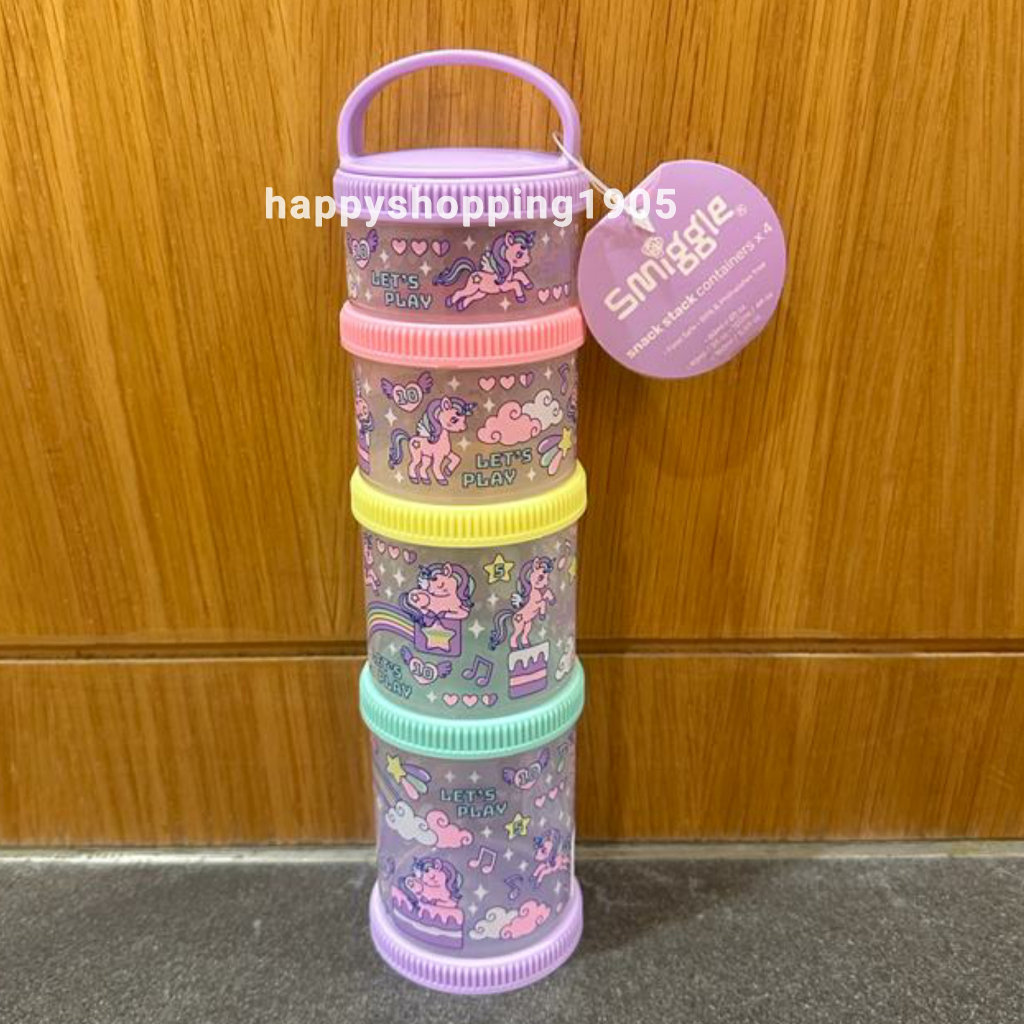 Jual SMIGGLE LETS PLAY SNACK STACK CONTAINERS UNICORN - TEMPAT SNACK ...
