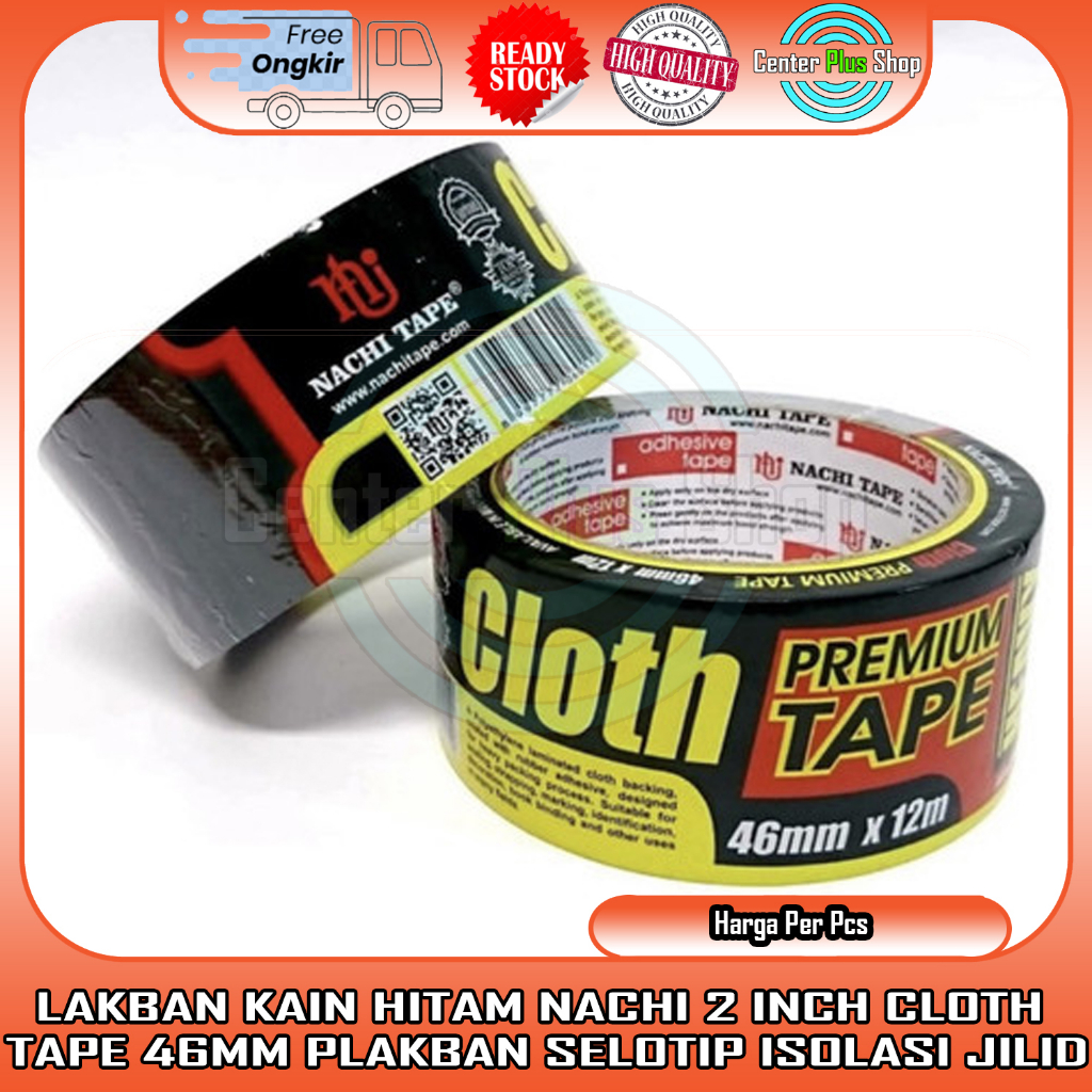 Jual Lakban Kain Hitam 2 Inch X 12 Meter Cloth Tape 46mm Plakban ...