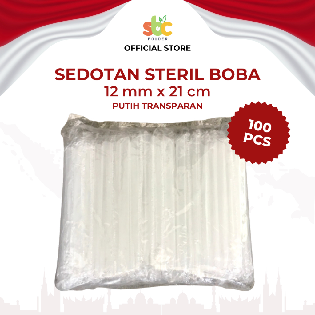Jual SBC x RD - Sedotan Putih Bening isi 50pcs / Sedotan Boba / Sedotan ...